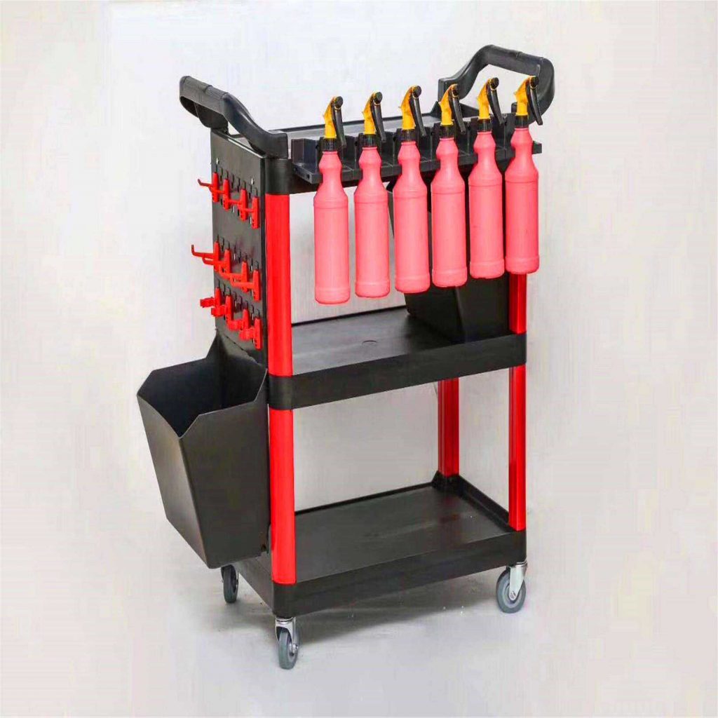 Auto Repair Workshop Three Layers Multifunction Plastic Rolling Cart ...