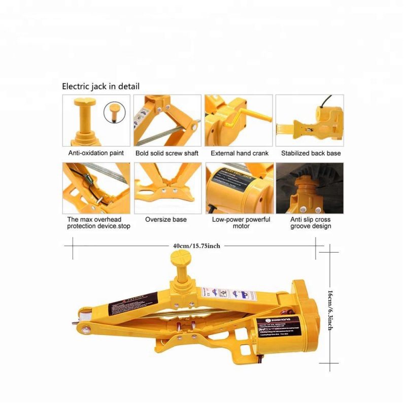 Electric Car Jack 3Ton Electric Scissor Jack Auto Lift Scissor Jack ...
